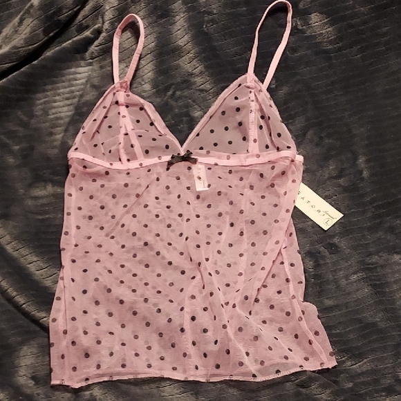 Intimates & Sleepwear | Sheer Pink Polka Dot Camisole | Poshmark